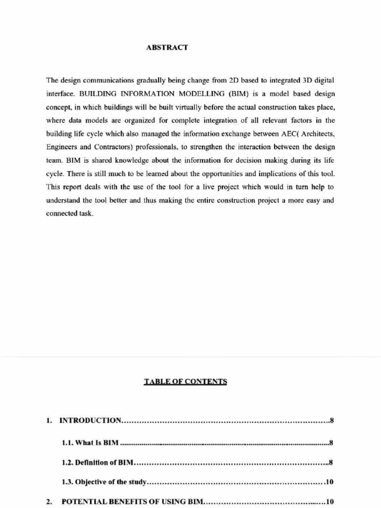 Bim Project Report | PDF