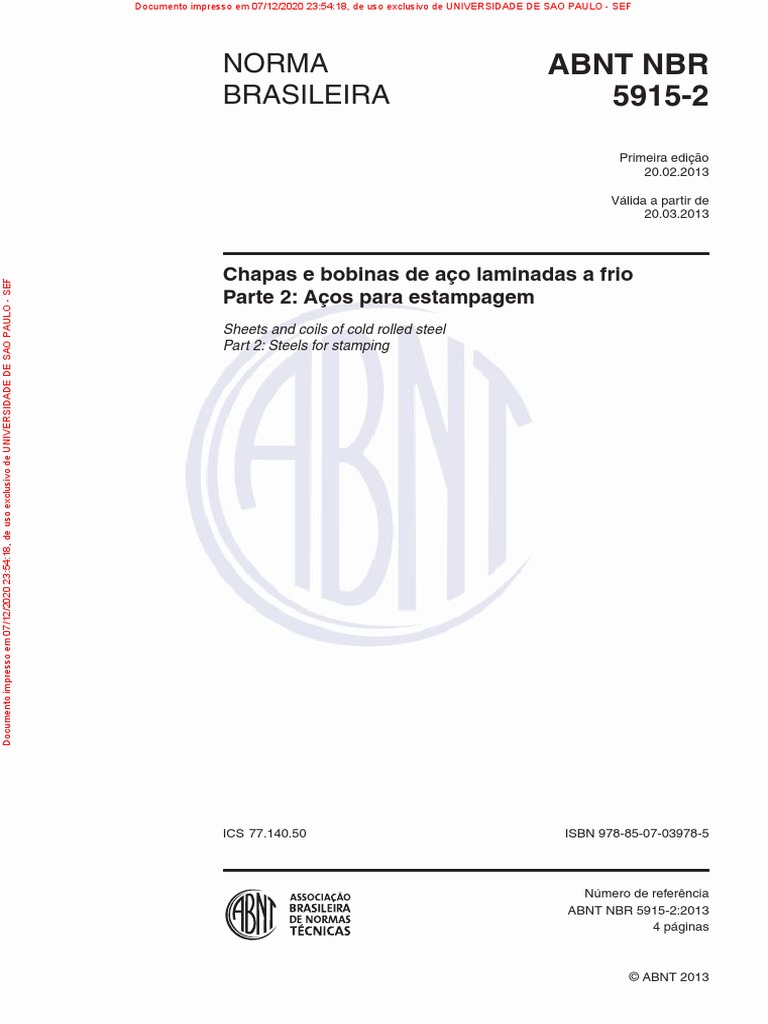 NBR 5915-2 de 022013 - Chapas e Bobinas de Aço Laminadas A Frio - Parte ...