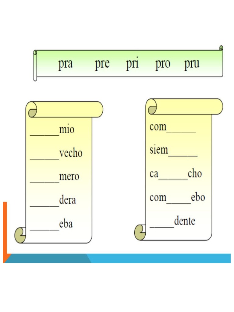 Pra Pre Pri Pro Pru | PDF