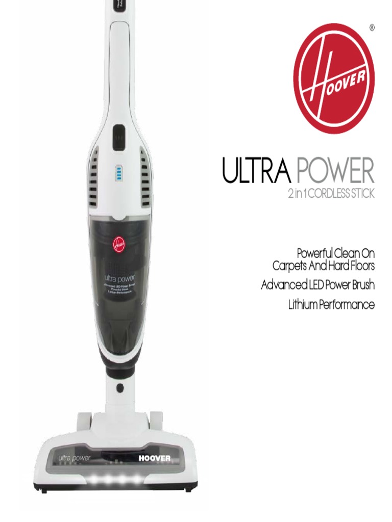 Hoover Ultra Power Cordless Vacuum Guide | PDF | Vacuum Cleaner | Ac ...