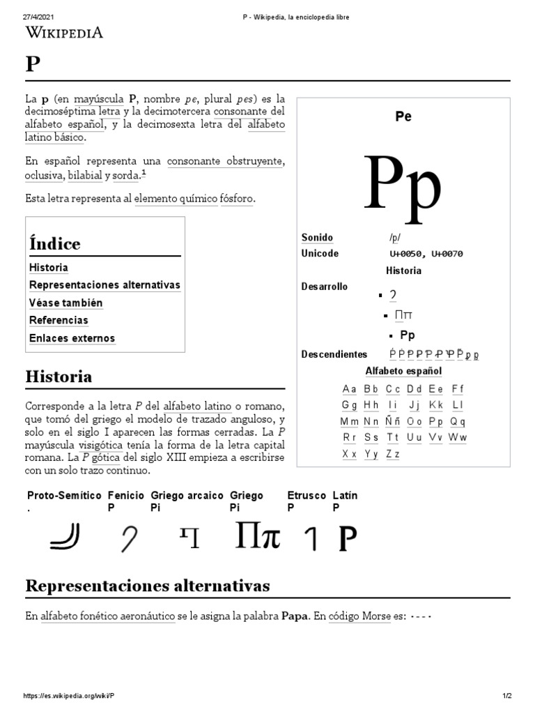 Letra P | PDF | Alfabeto | Escritura