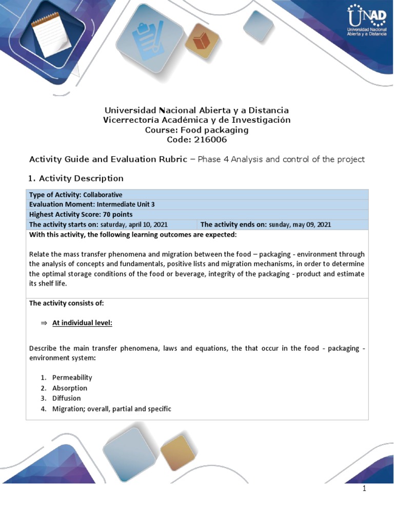 Activity Guide and Evaluation Rubric - Unit 3 - Phase 4 - Analysis and ...