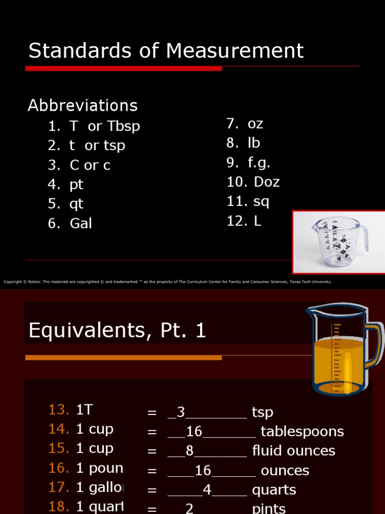 Standards of Measurement | PDF | Gallon | Volume