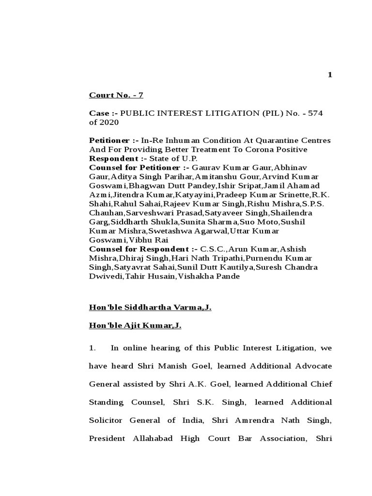 Allahabad High Court Order | Download Free PDF | Hospital | Patient