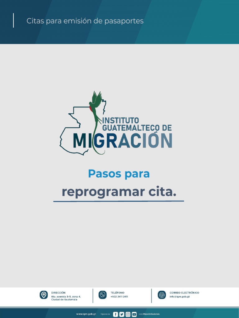 Pasos para Reprogramar Cita | PDF