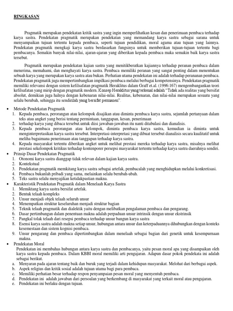 Ervina Dwi Anggraeni - Pendekatan Pragmatik | PDF