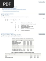 Absolute Roughness Values Table | PDF