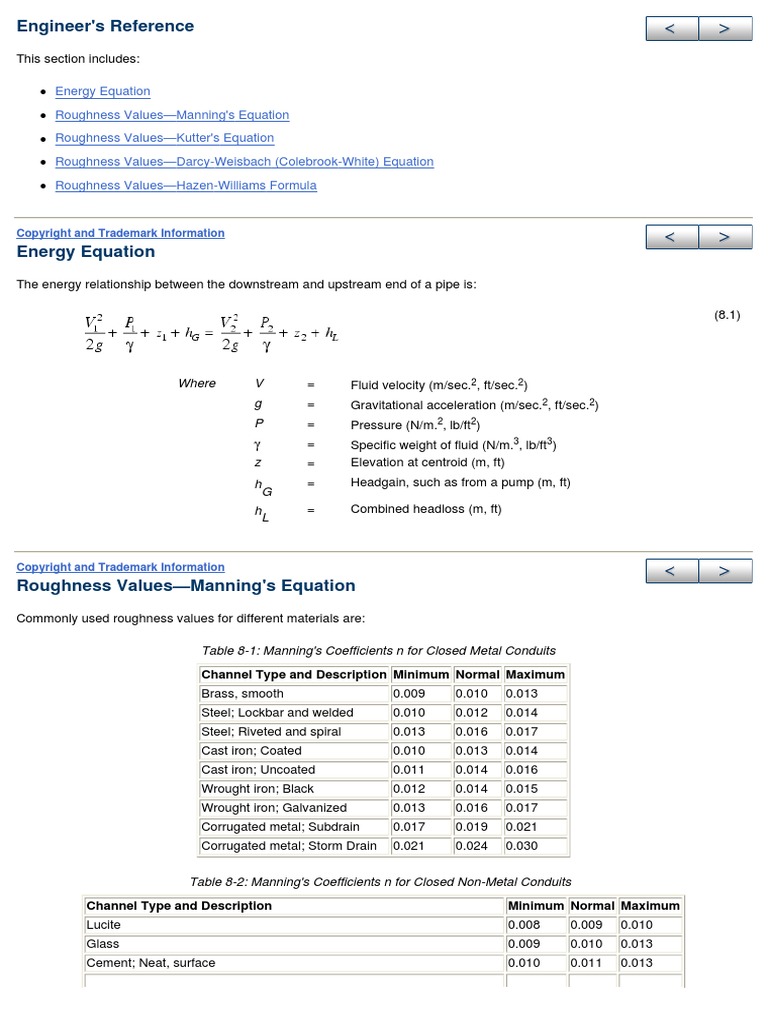 FlowMaster 07 Engineering Reference | Download Free PDF | Sanitary ...