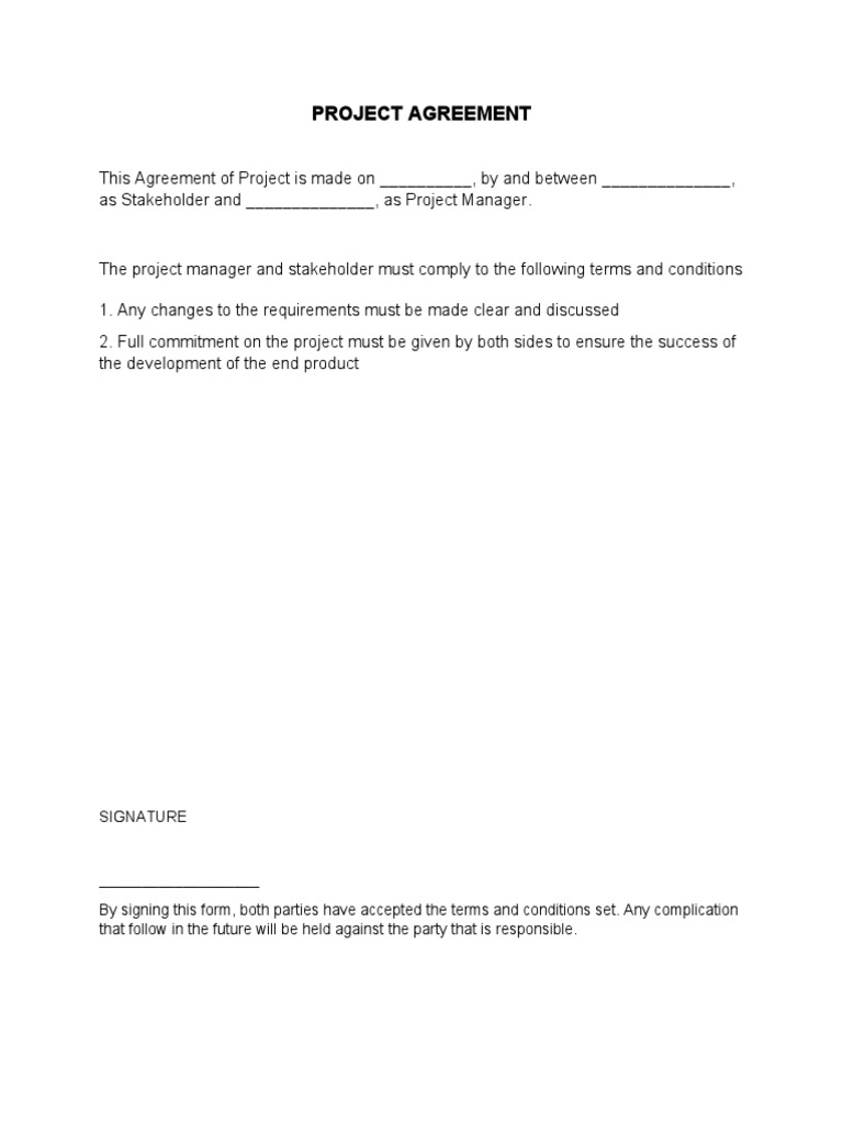 Project Agreement | PDF