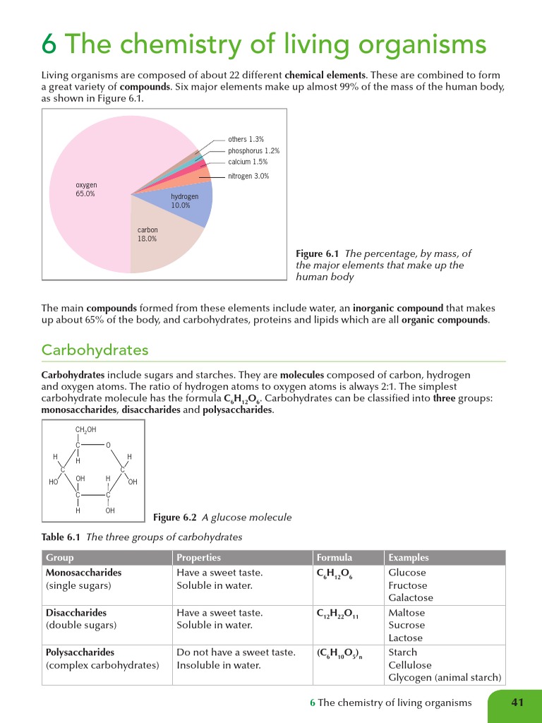 The Chemistry of Living Organisms: Carbohydrates | PDF | Carbohydrates ...