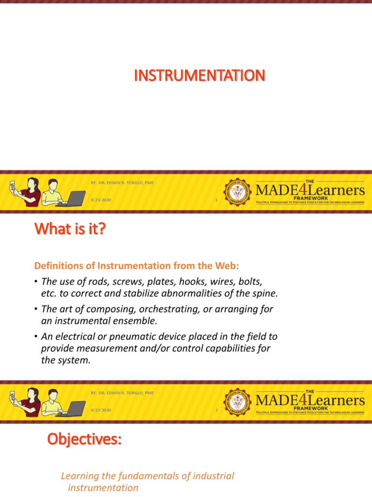 01-Handouts On Introduction To Instrumentation Control | PDF ...