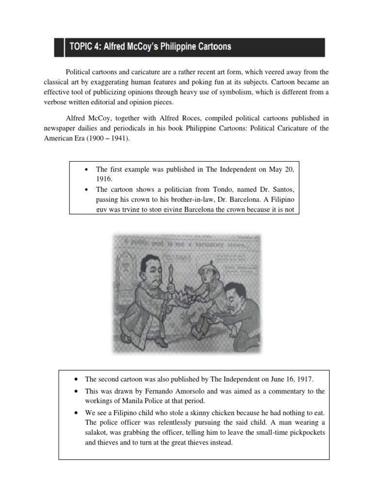 Lesson 2.4 Alfred McCoy's Cartoon | PDF | Cartoon