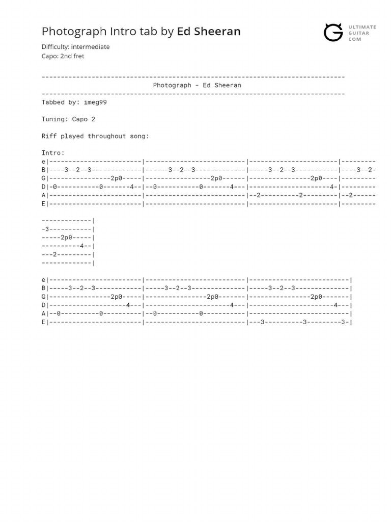 Photograph Intro Tab | PDF