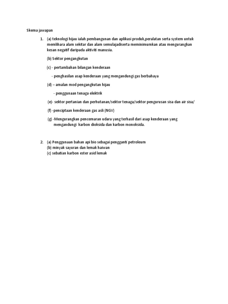 Skema Jawapan Sains PKP | PDF