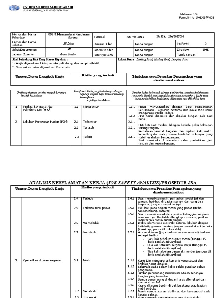 Jsa Mengendarai Kendaraan Sarana | PDF
