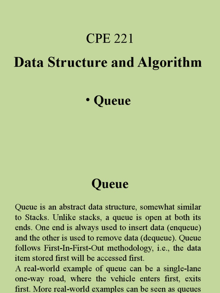 Data Structure and Algorithm | PDF | Queue (Abstract Data Type ...