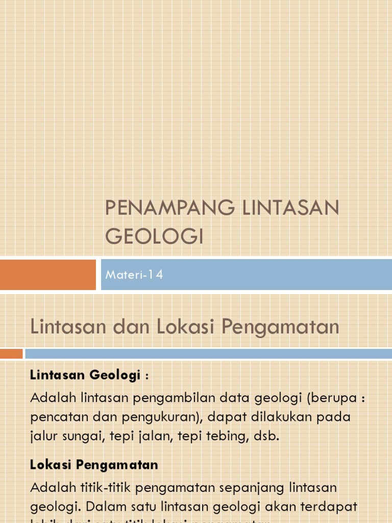 Materi 13 - Penampang Lintasan | PDF