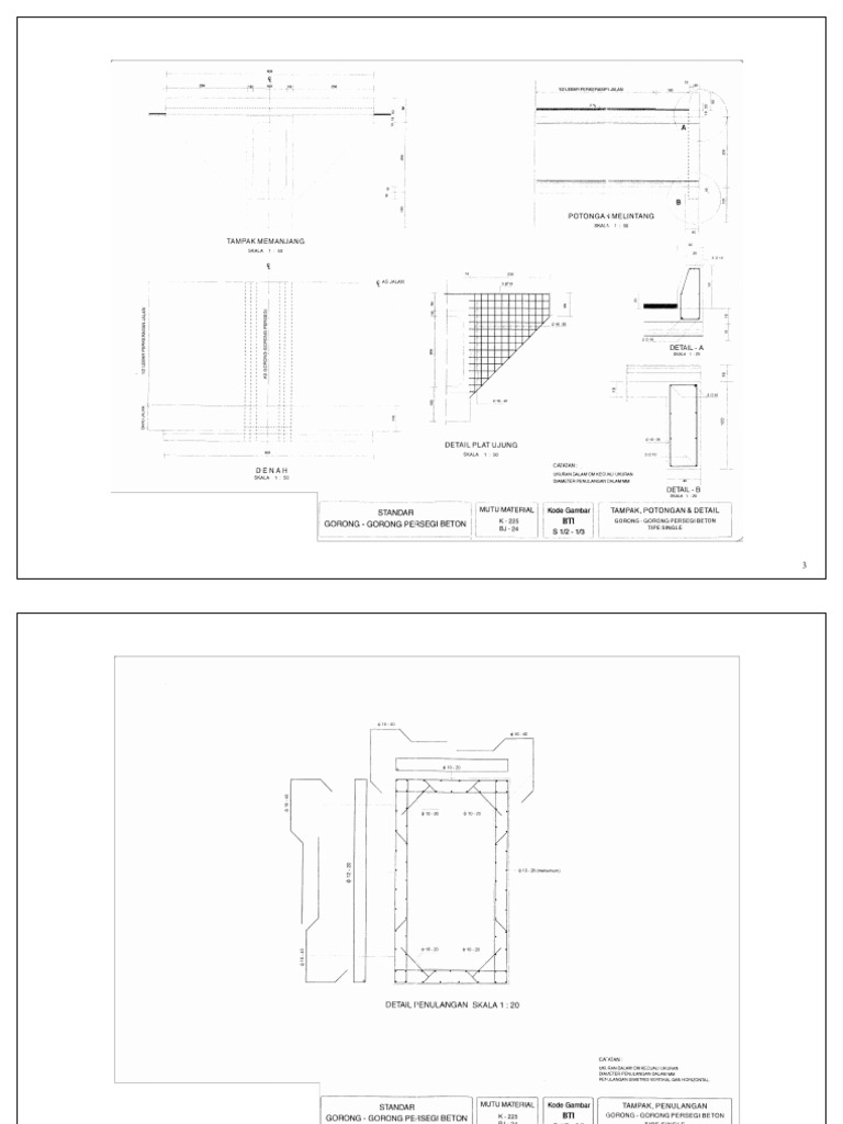 151108151118.standar Gorong-Gorong Persegi Beton Bertulang (Box Culvert) Single | PDF