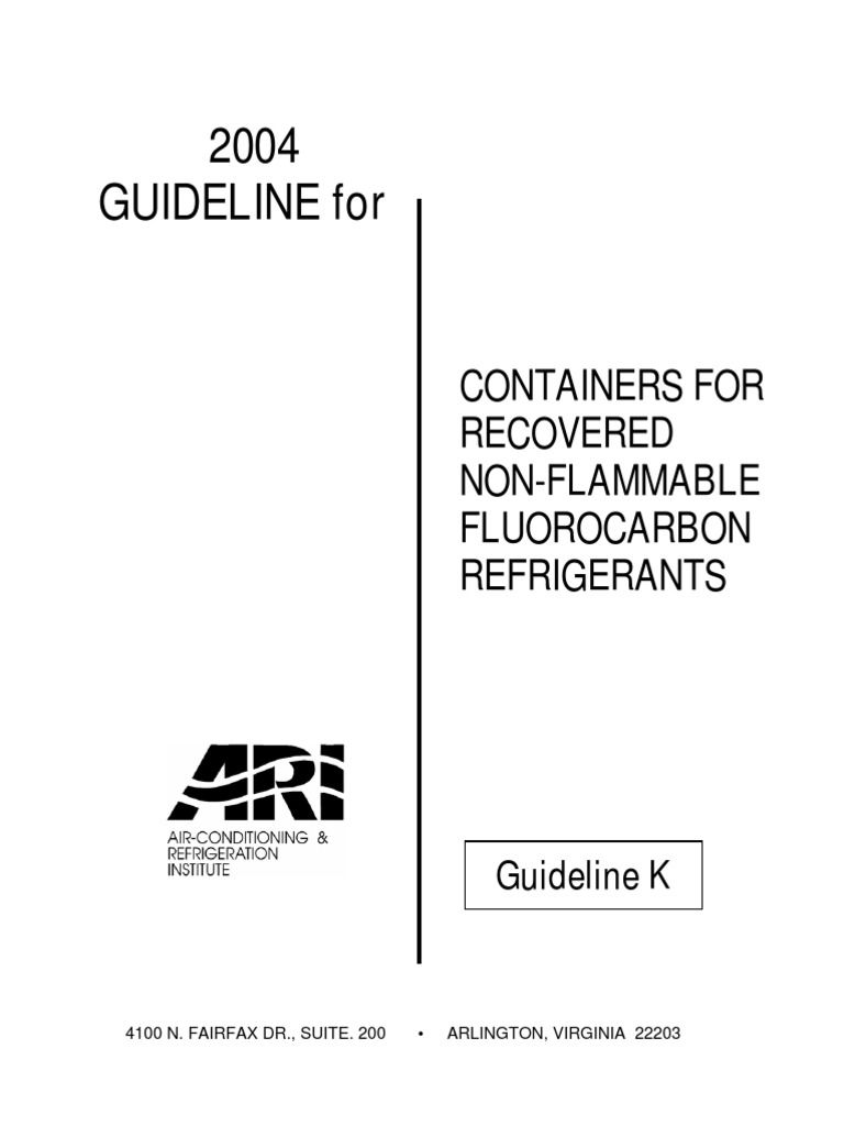 AHRI Guideline K-2004 | PDF | Dangerous Goods | Hvac