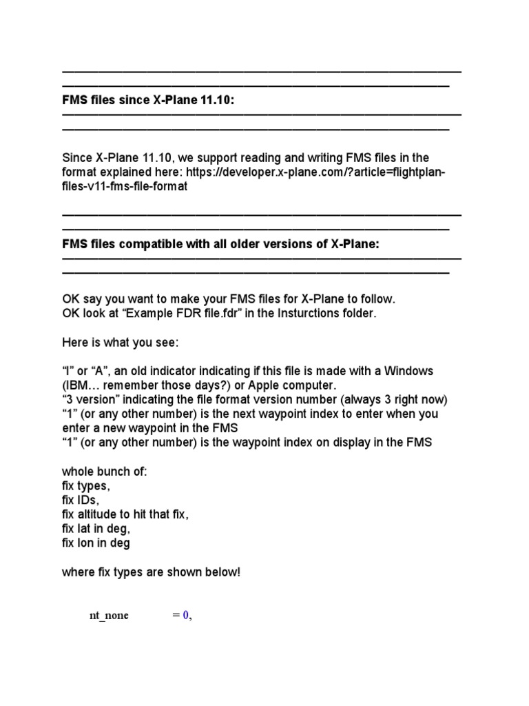 FMS Files in X-Plane | PDF | Navigation | Computer File