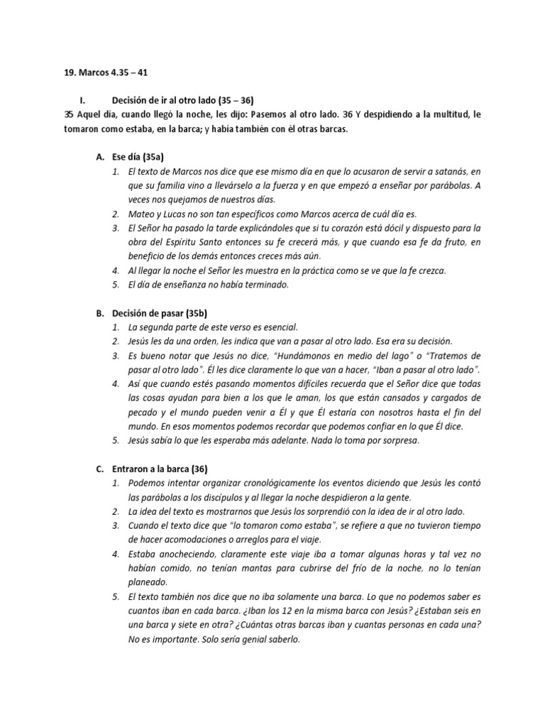 19 Marcos-4 35-41 | PDF | Diablo | Jesús