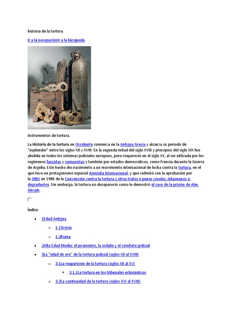 Historia de la Tortura en Occidente | PDF | Justicia | Crimen y violencia