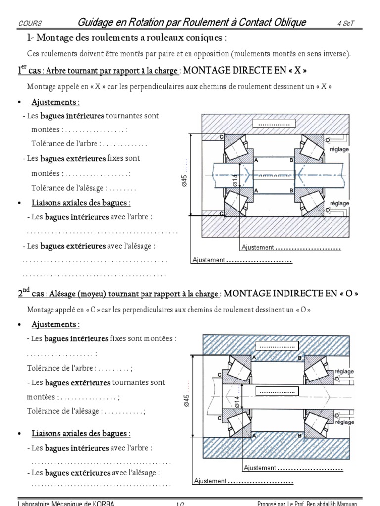 Guidage en Rotation Par Roulement | PDF | Ingénierie des transports ...