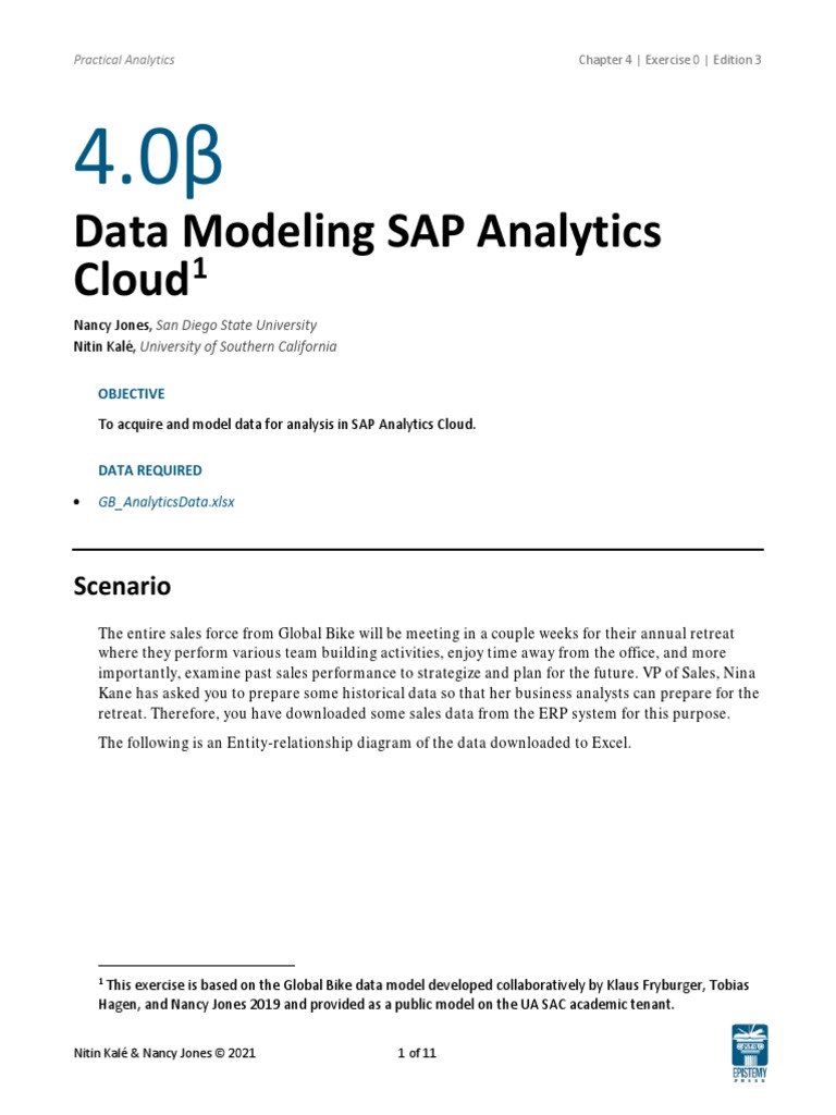 Week 3 4.0 Data Modeling in SAC | PDF | Analytics | United States Dollar