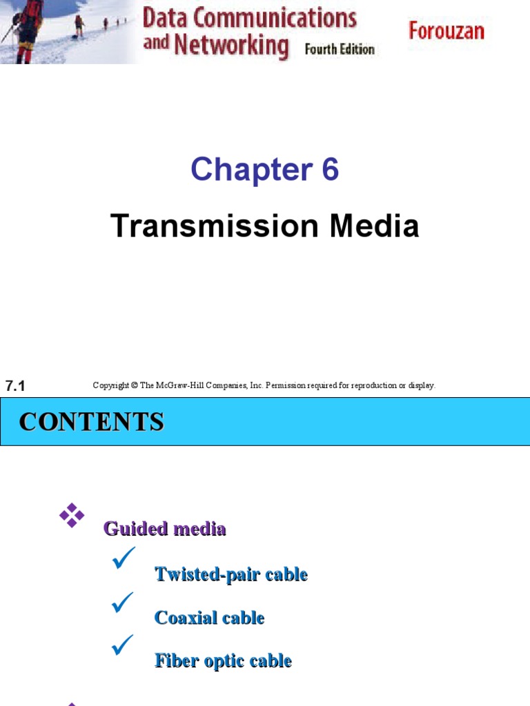 ch06 TRANSMISSION MEDIA | PDF | Transmission Medium | Coaxial Cable