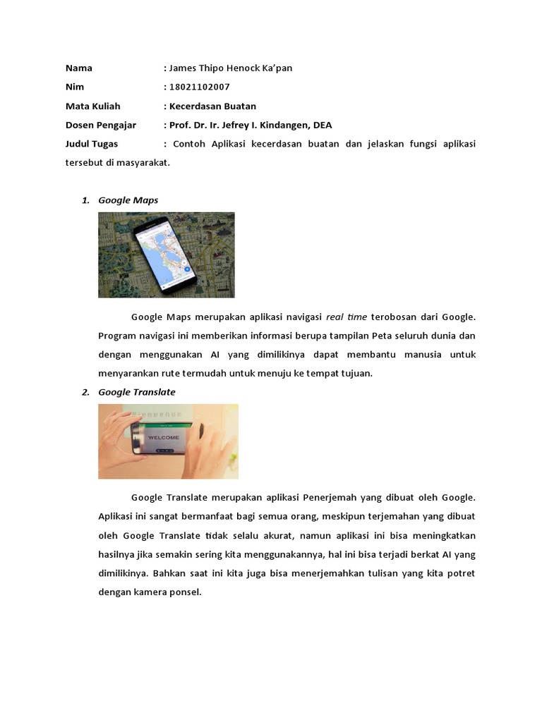 Aplikasi Kecerdasan Buatan Dan Fungsinya Pdf
