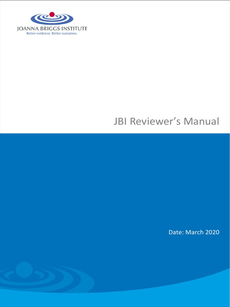 JBI Reviewers Manual 2020march | PDF | Meta Analysis | Evidence Based ...