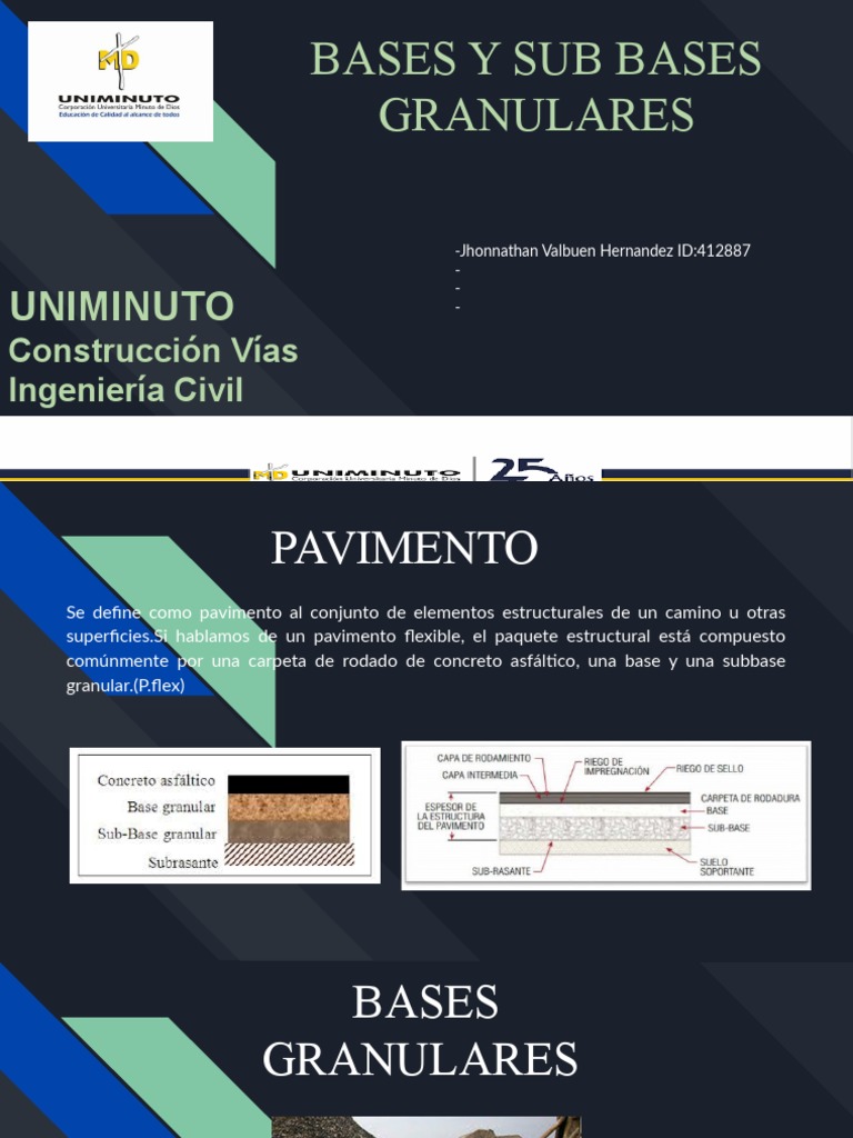 Bases y Subbases Granulares | PDF | Hormigón | Ingeniero civil