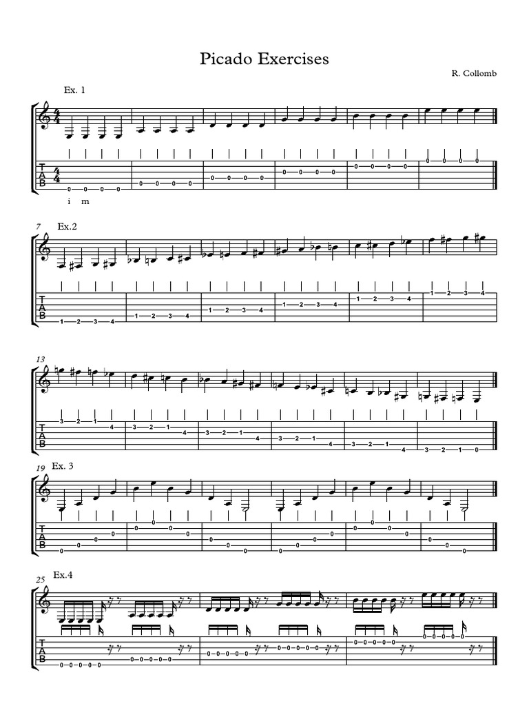Picado Exercises Partitur | PDF