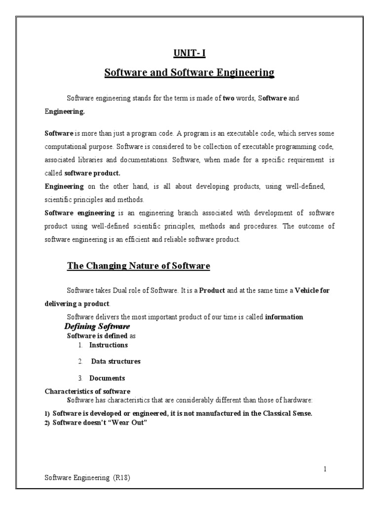 Software and Software Engineering: Unit-I | PDF | Software Prototyping ...
