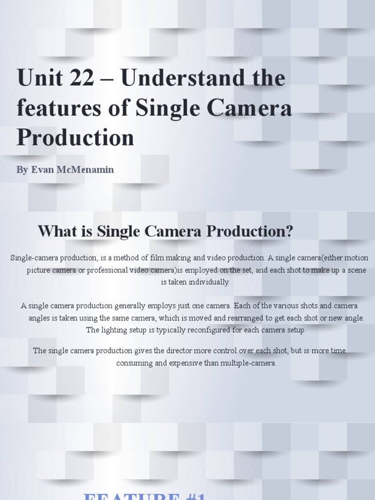 Single Camera Techniques Powerpoint | PDF