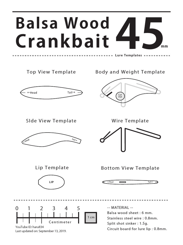 Crankbait Lure Templates PDF Guide | PDF