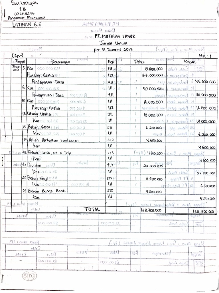 Contoh Soal Akuntansi - Lab Akeu 3E | PDF