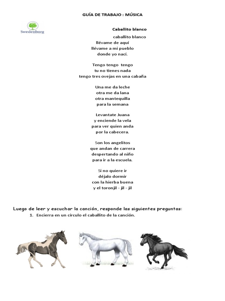 Canción y Poema: Caballito Blanco | PDF