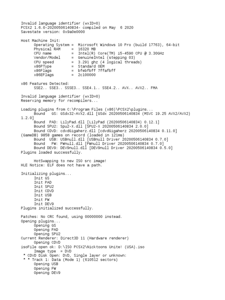 Emu Log | PDF | Booting | Bios