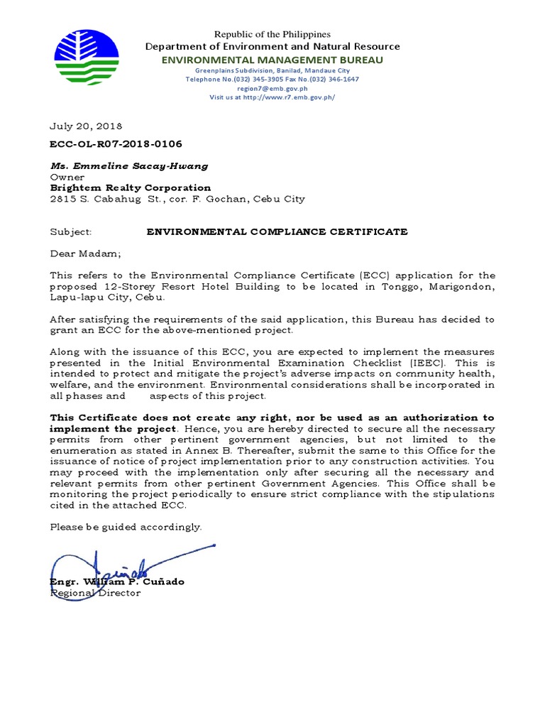 Department of Environment and Natural Resource: Environmental ...