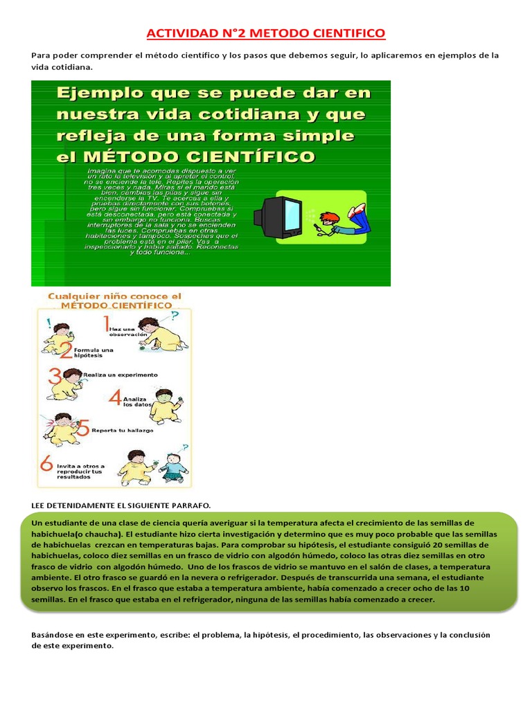 ACTIVIDAD-N2 Metodo Cientifico 128 0 | PDF | Salud y bienestar