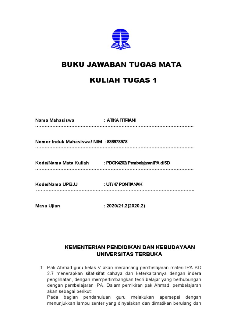 Rancangan Pembelajaran IPA SD oleh Atika | PDF | Karier & Perkembangan ...