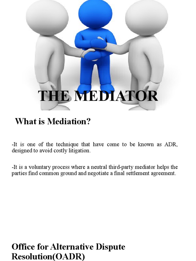The Mediator | PDF | Mediation | Alternative Dispute Resolution