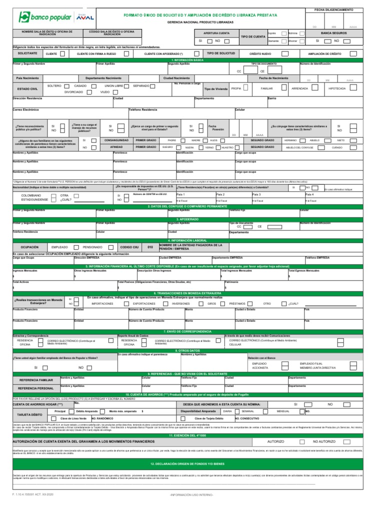 FUSA - F.1.10.4.155001 Formato Unico de Solicitud y Ampliacion de ...