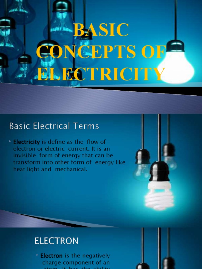 Basic Concepts of Electricity | PDF | Alternating Current | Electric ...