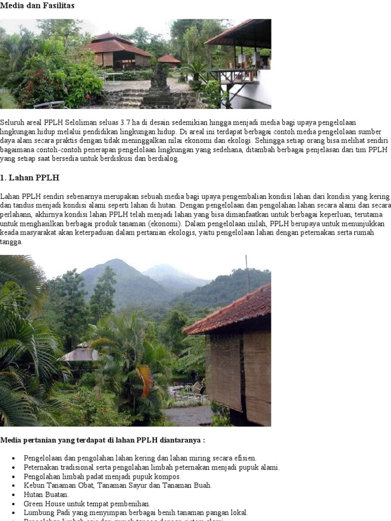 Fasilitas Edukasi Lingkungan PPLH | PDF | Teknologi & Rekayasa