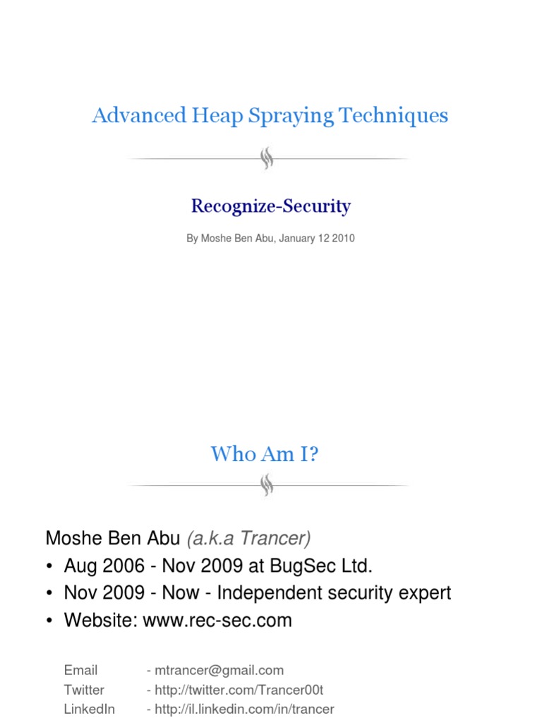 Advanced Heap Spraying Techniques | PDF | Computer Programming ...