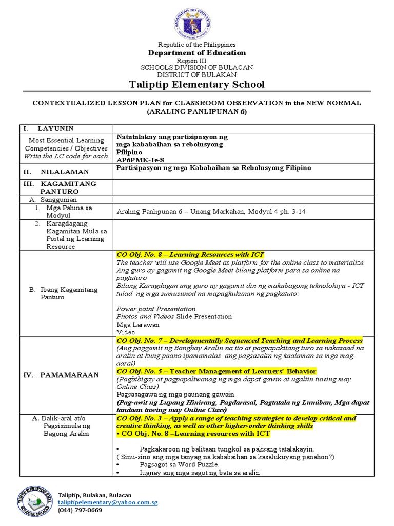 DLP-for-COT-1st-quarter-AP 6-AGMS | PDF