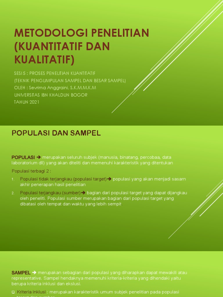 Sesi 5 Metlit (Kuantitatif Dan Kualitatif) | PDF