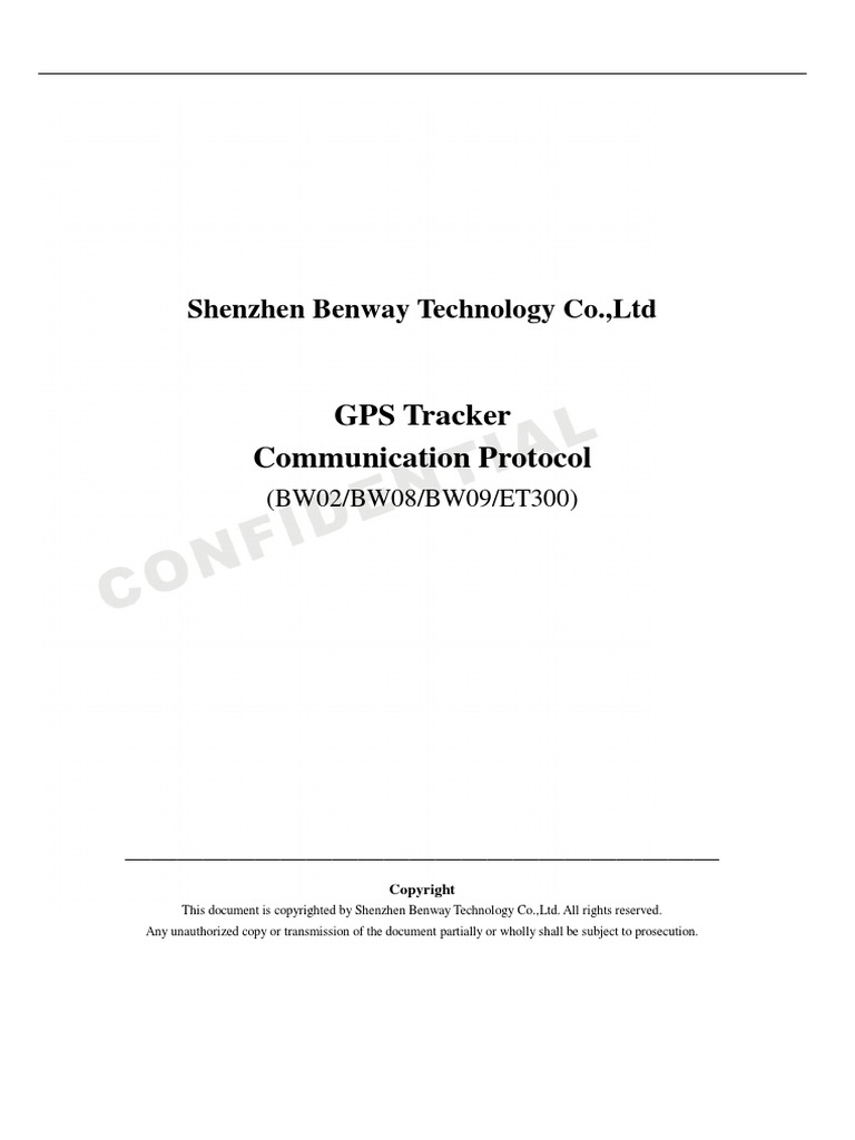 GPS Tracker Communication Protocol - v2.6 | PDF | Network Packet ...